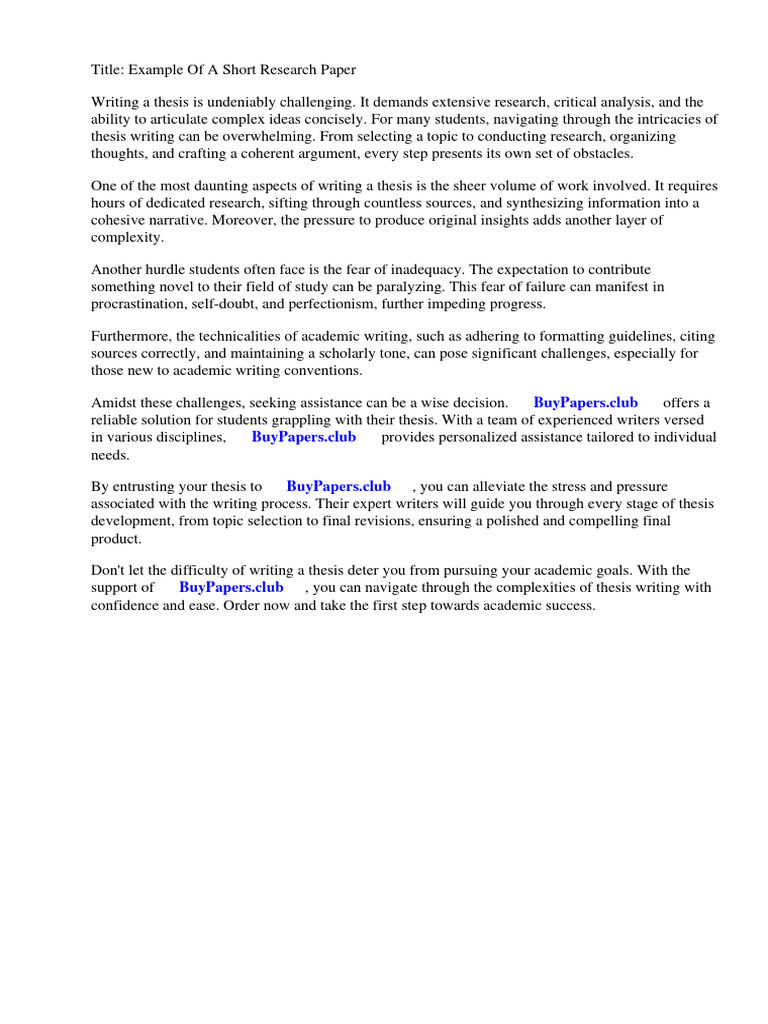 Example of A Short Research Paper | PDF | Financial Accounting ...