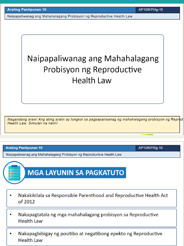 Probisyon NG Reproductive Health Law | PDF
