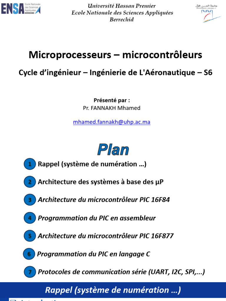 Micoprocesseur - Microcontrolleur - PIC16F84 | PDF | Décimal codé binaire | Informatique