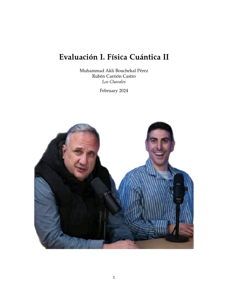 Examen de Física Cuántica II | PDF | Valores propios y vectores propios ...