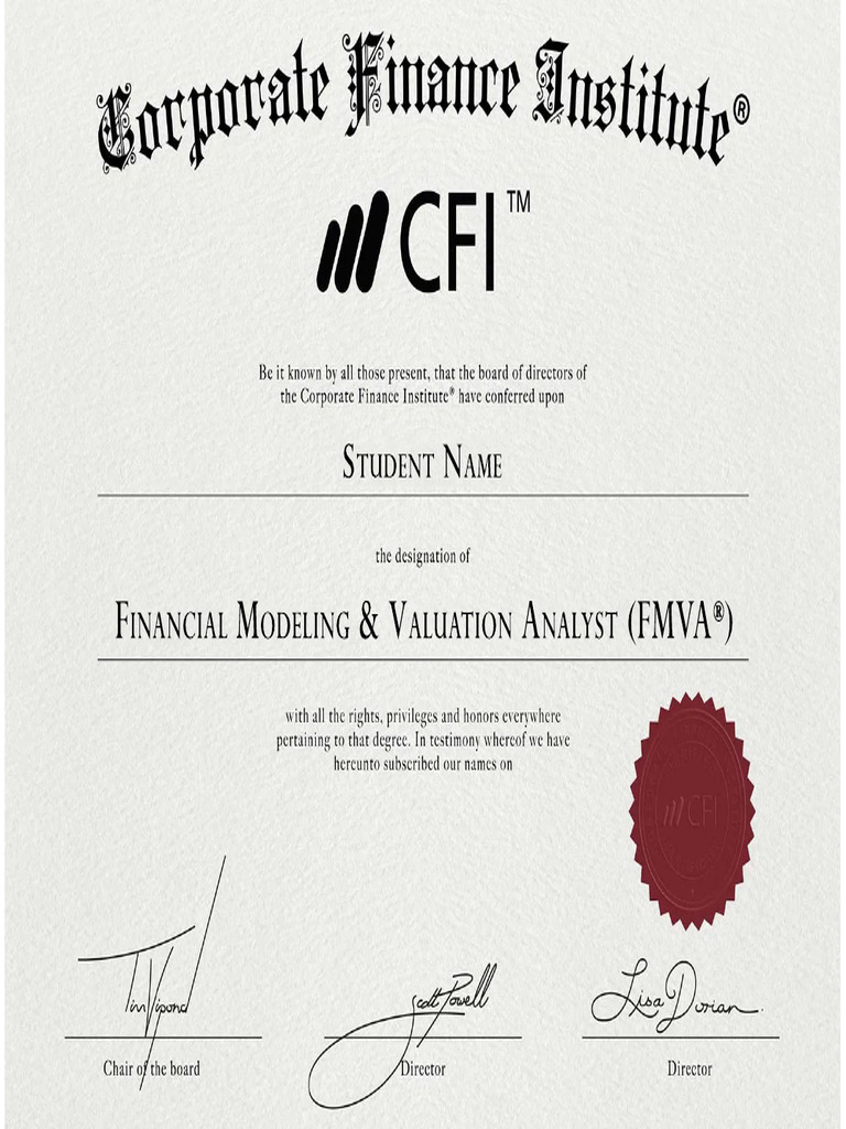 Certificate CFI | PDF