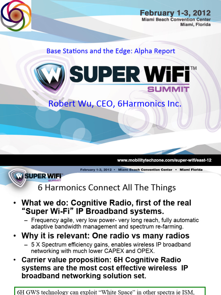 Super Wi Fi 6harmonics WU-Super-WiFi-Radio | PDF | Wi Fi | Lte ...