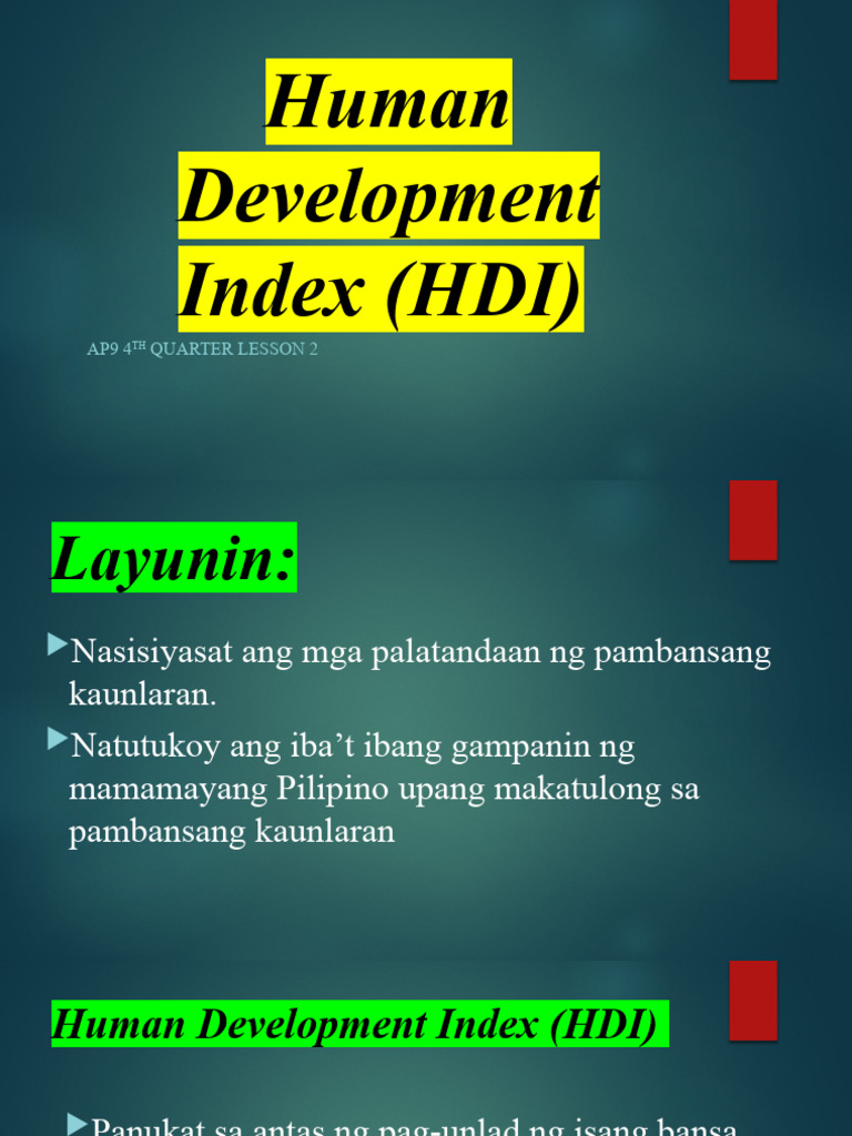 Human Development Index HDI | PDF