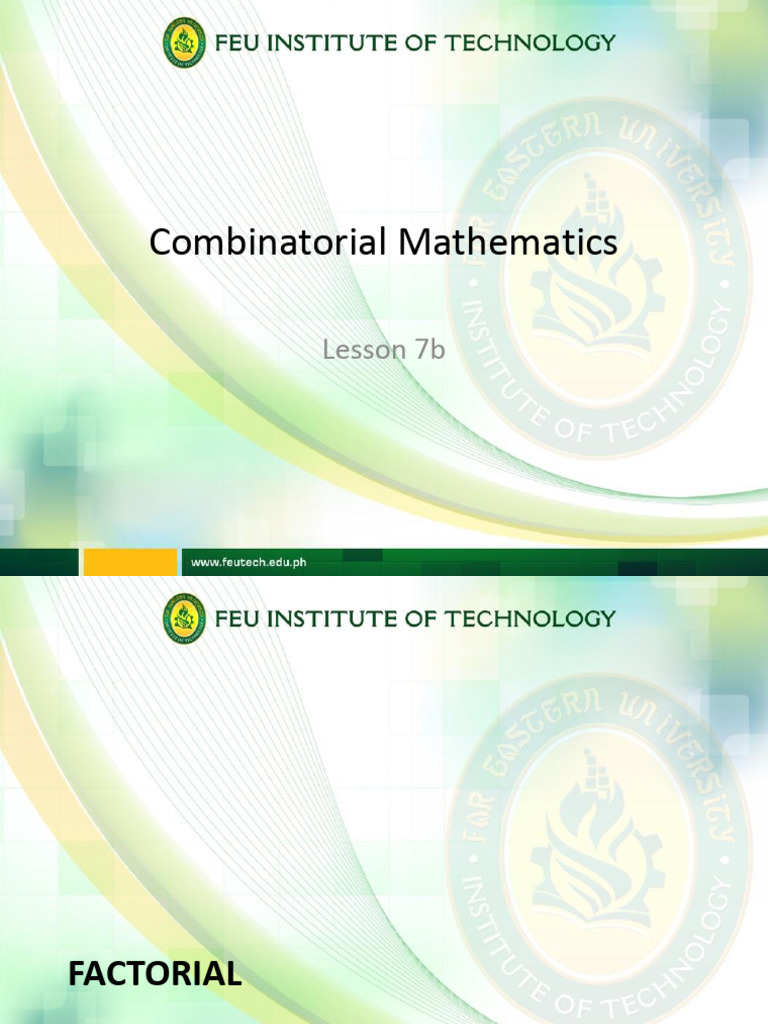 7b - Combinatorial Mathematics | PDF | Mathematics | Discrete Mathematics