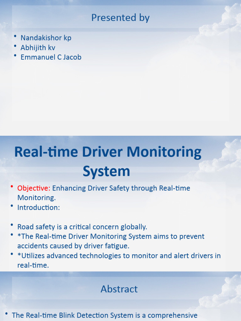 Real Time Driver Monitoring System Pdf Databases Real Time Computing