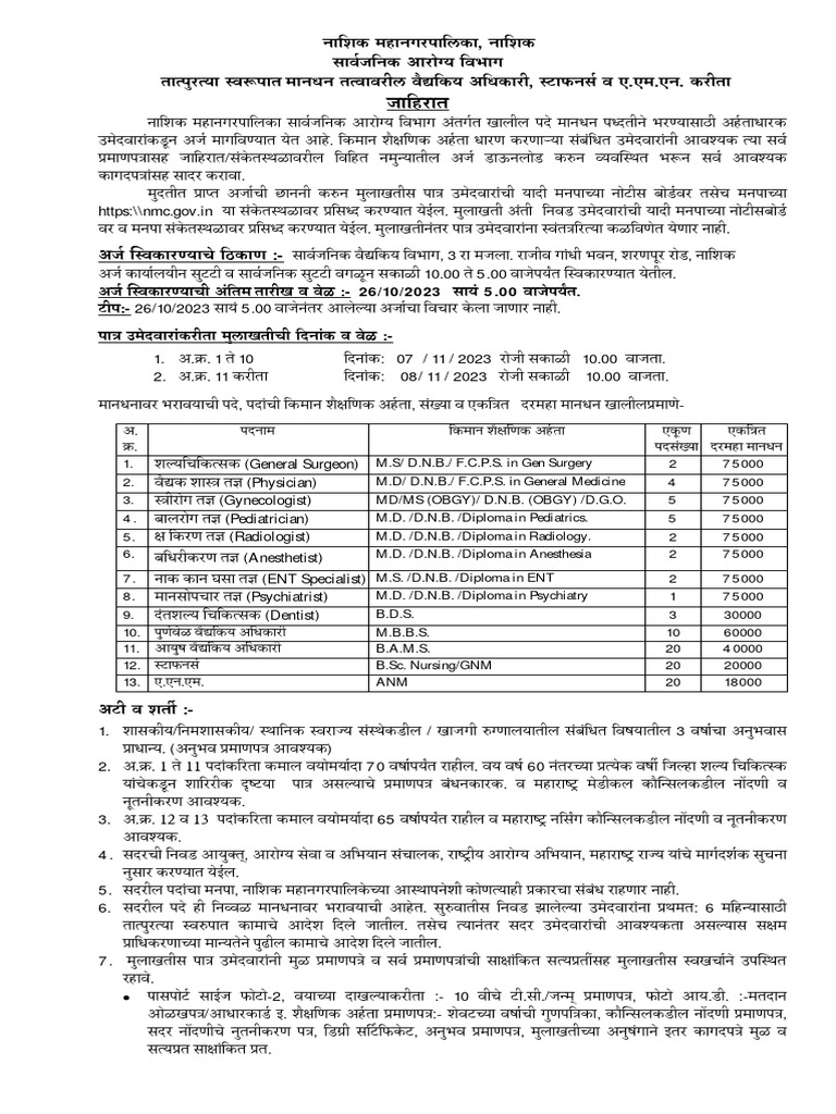 Nashik Mahanagarpalika | PDF