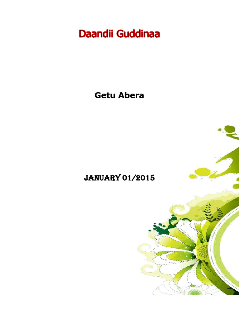 Daandii Guddinaa | PDF