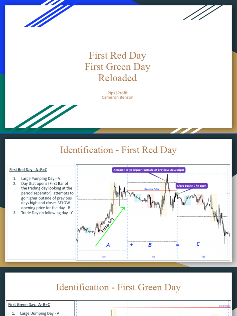 First Red and Green Day Trading Guide | PDF | Market (Economics ...
