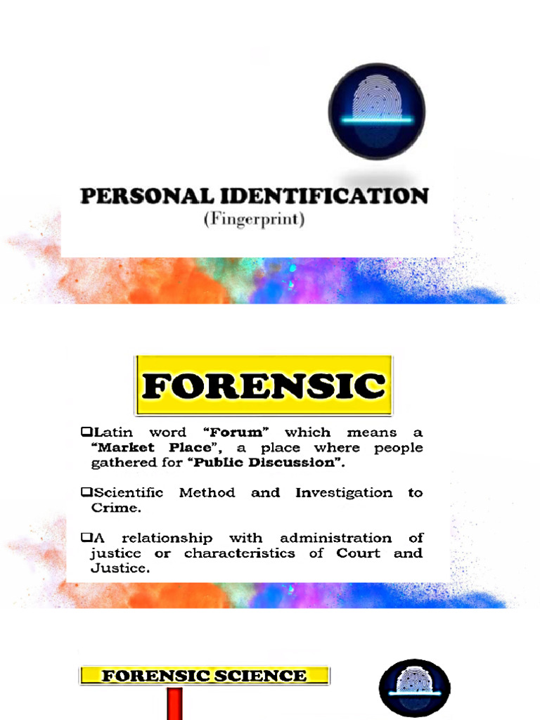 Fingerprint Identification | PDF | Fingerprint | Hand