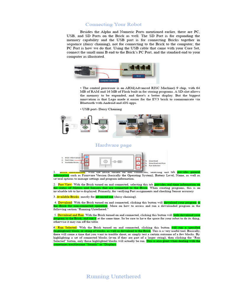 Connecting Your Robot | Download Free PDF | Computing | Computer Hardware