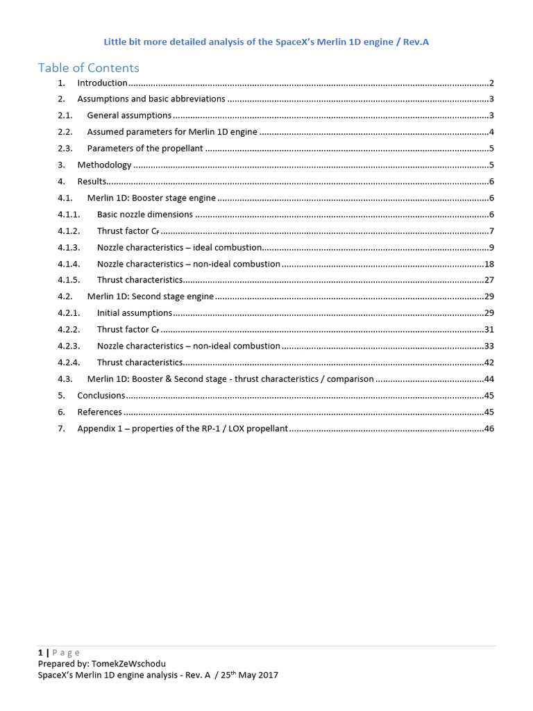 SpaceX's Merlin 1D - Analysis - Reva | PDF | Rocket Propellant | Rocket ...