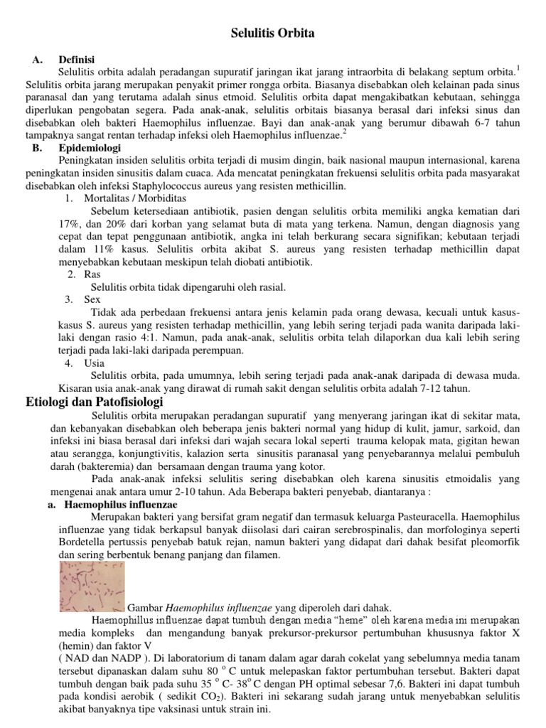 Selulitis Orbita Print | PDF | Kajian Bahasa Asing
