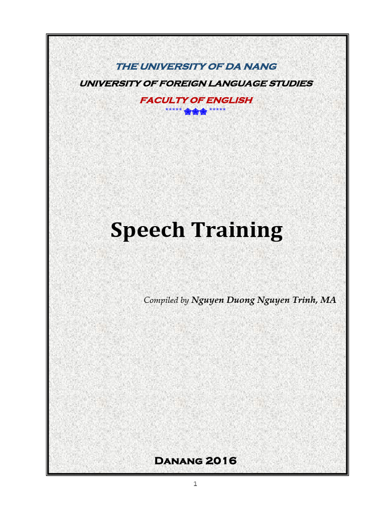 Speech Training | PDF