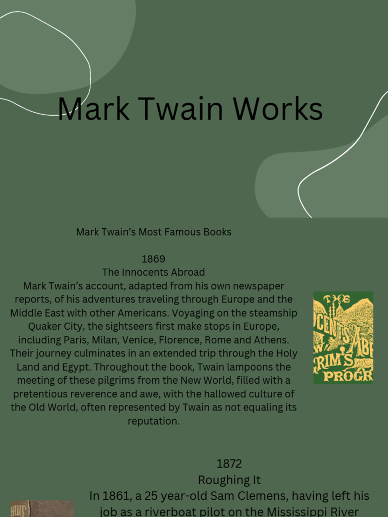 Mark Twain Works_20240312_003922_0000 | PDF | Mark Twain | Huckleberry Finn