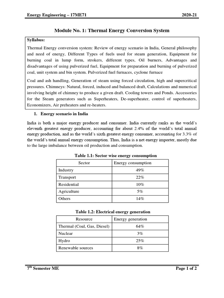 Energy Systems for ME Students | PDF | Fuels | Electricity Generation
