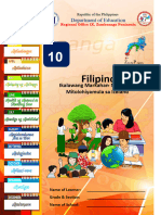 Filipino Module 1 Grade 10 Quarter 1 | PDF