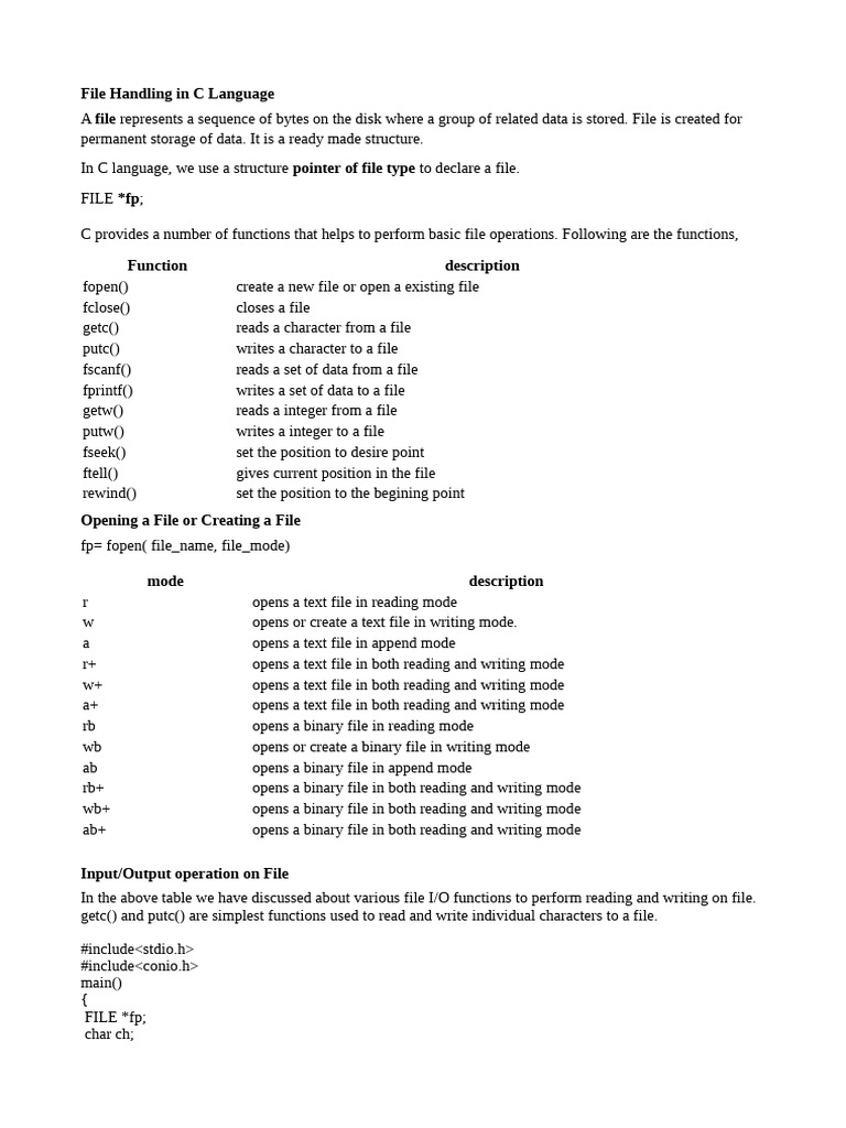 Files in C | Download Free PDF | Computer File | Text File