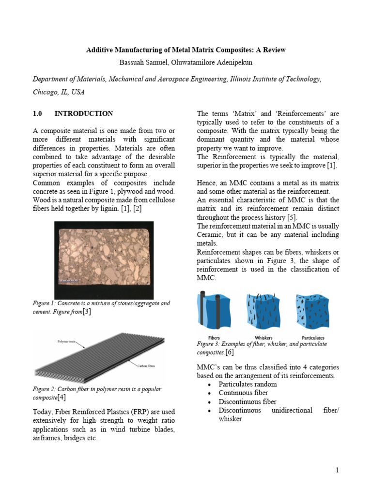 Paper - Additive Manufacturing of Metal Matrix Composites | Download ...