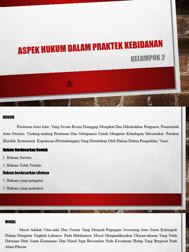 Aspek Hukum Dalam Praktek Kebidanan (Kel2) | PDF