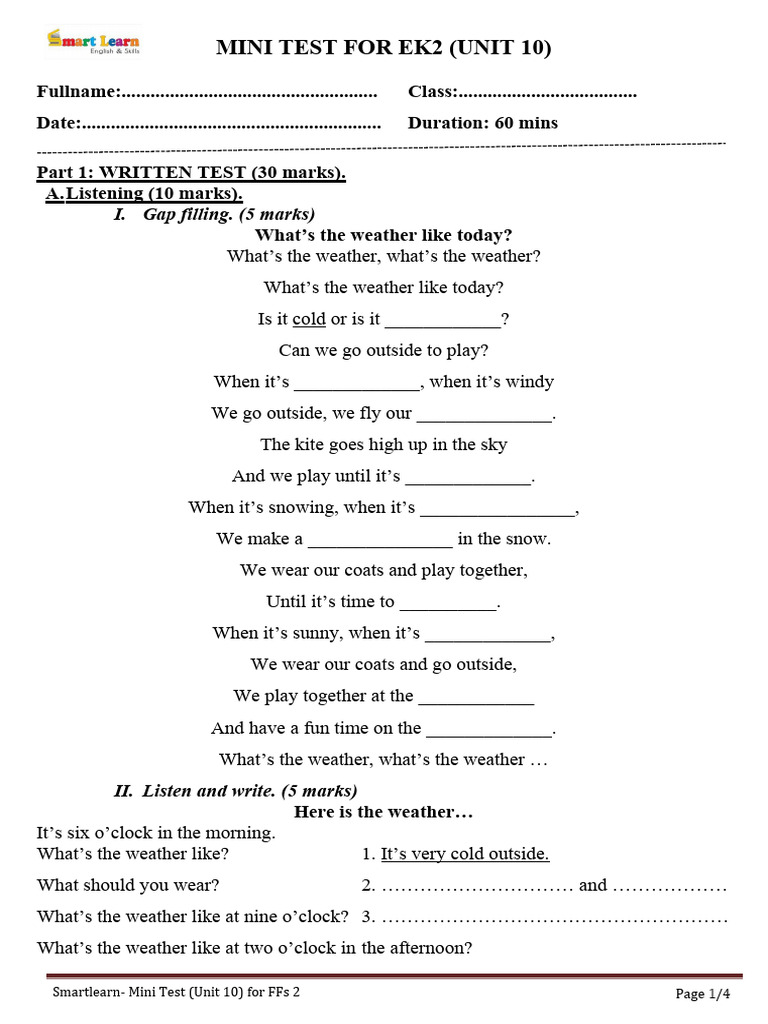 Mini Test 10 (Edited) | PDF