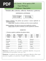 Exercícios Sobre o Uso de Tem e Têm | PDF