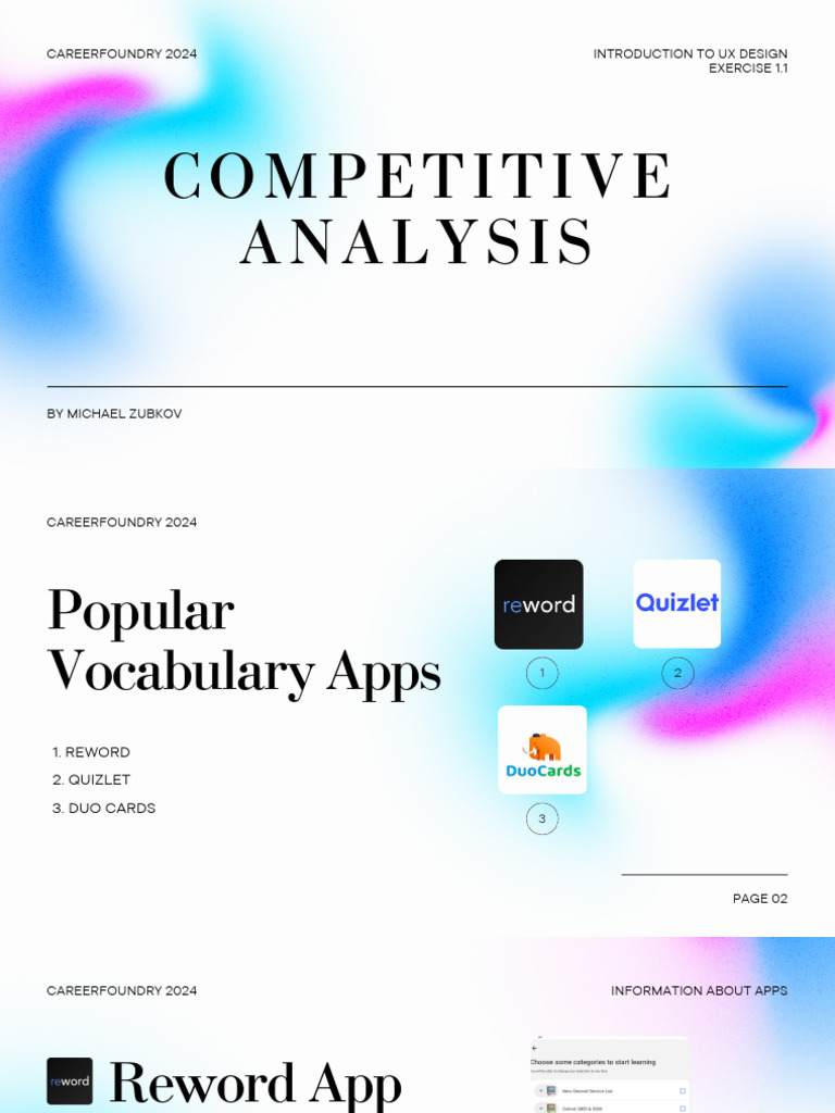 Competitor UX Research | PDF | Learning | Mobile App