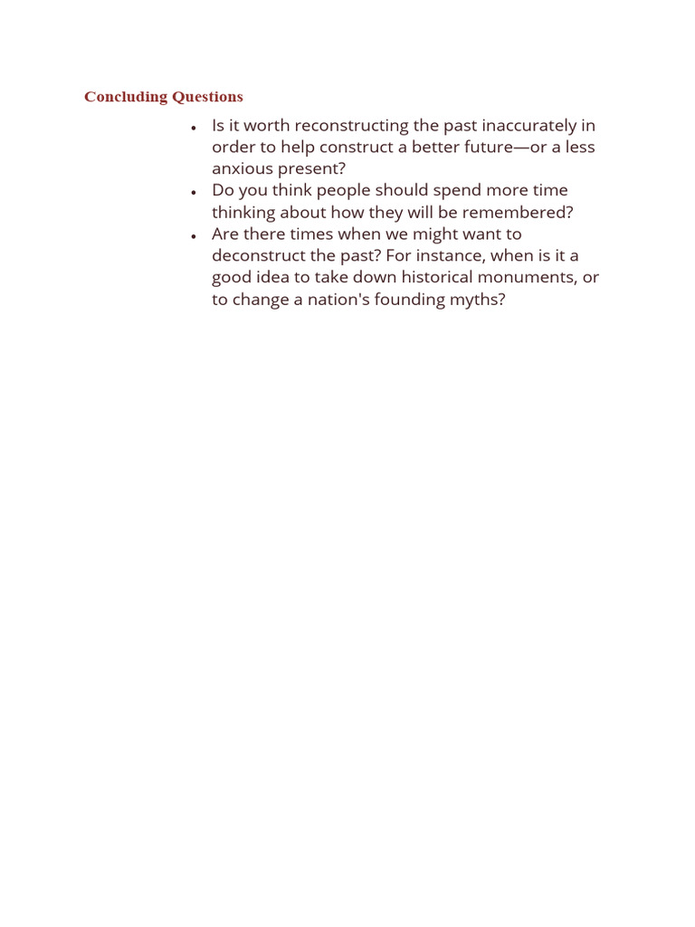 Reflecting on History and Memory | PDF | Self-Improvement | Science ...