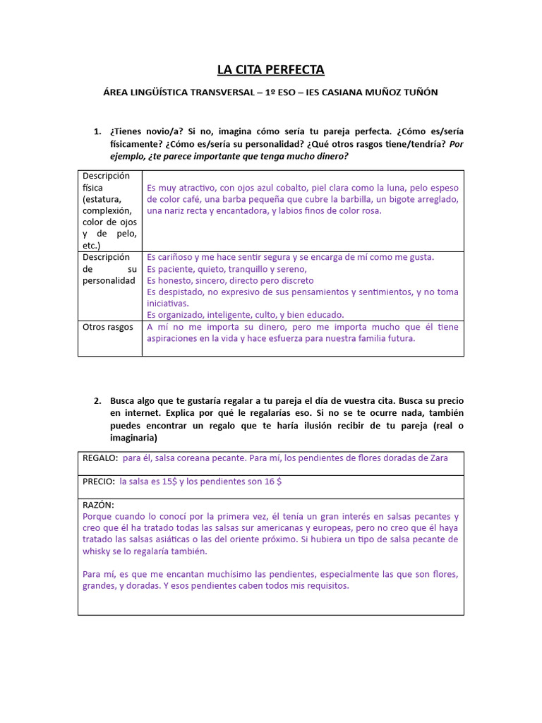La Cita Perfecta | PDF | Amor