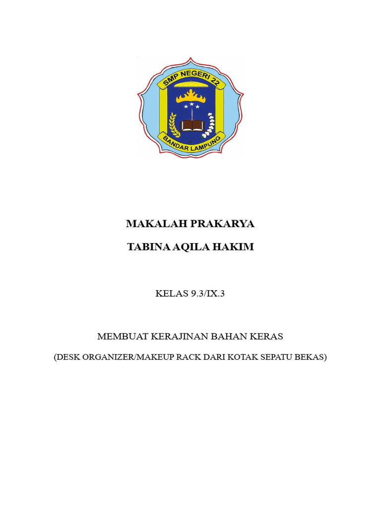 Makalah Prakarya | PDF | Seni