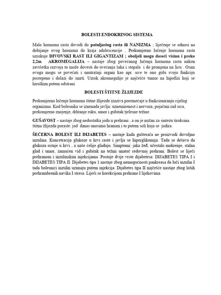 bolesti endokrinog sistema | PDF