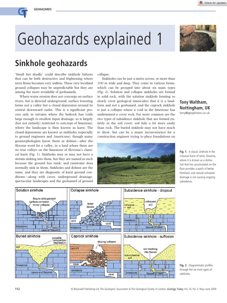 Karst Geohazard | PDF | Sinkhole | Geology
