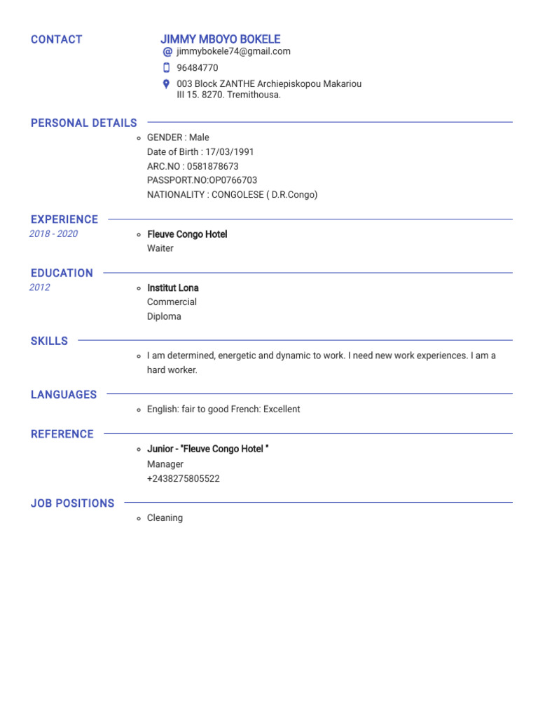 Emmanuel CV 2023 | PDF