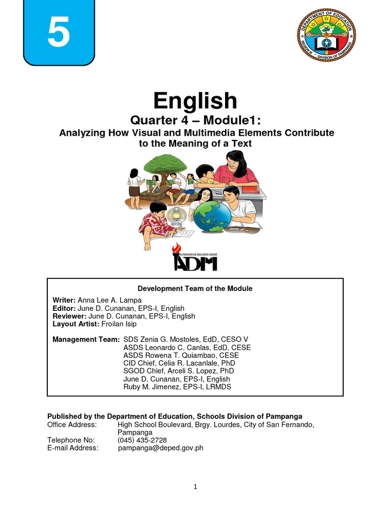 Eng5 Q4 Week1 16p | PDF | Learning | Multimedia