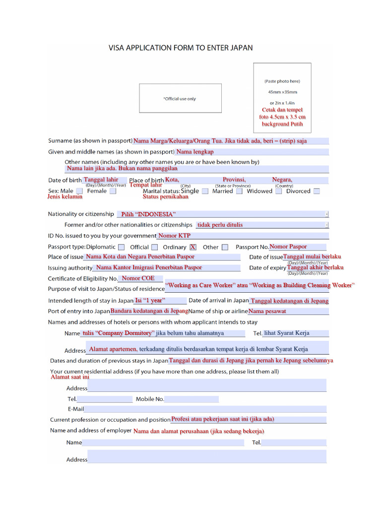 07 Panduan Form Visa Jepang Pdf