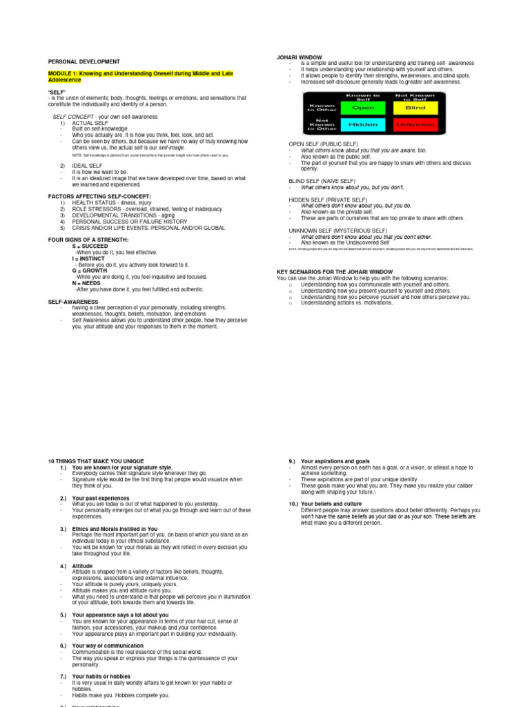 PERDEV NOTES All | PDF | Brainstem | Adolescence