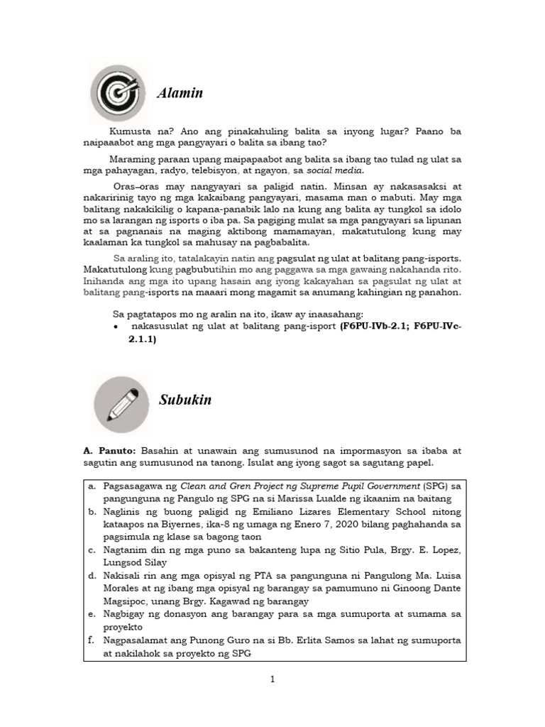 Pagsulat NG Ulat | PDF Pagsulat NG Ulat | PDF