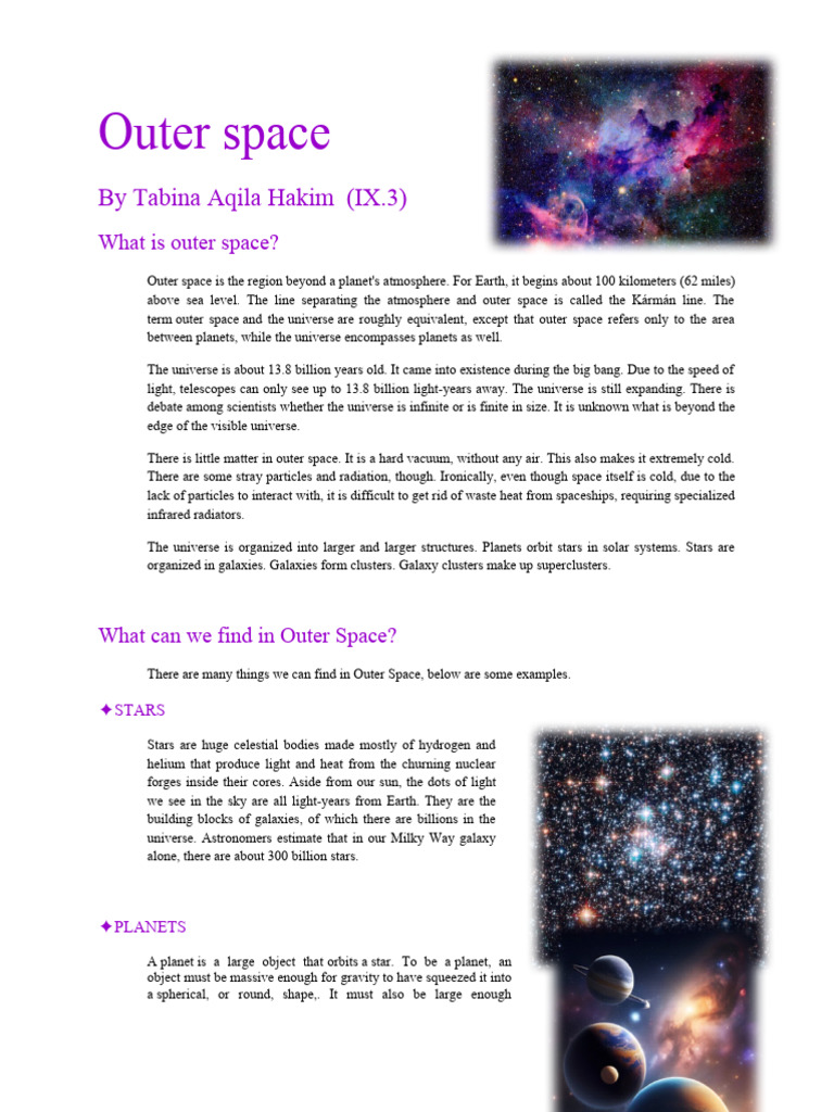 Outer Space | Download Free PDF | Outer Space | Stars