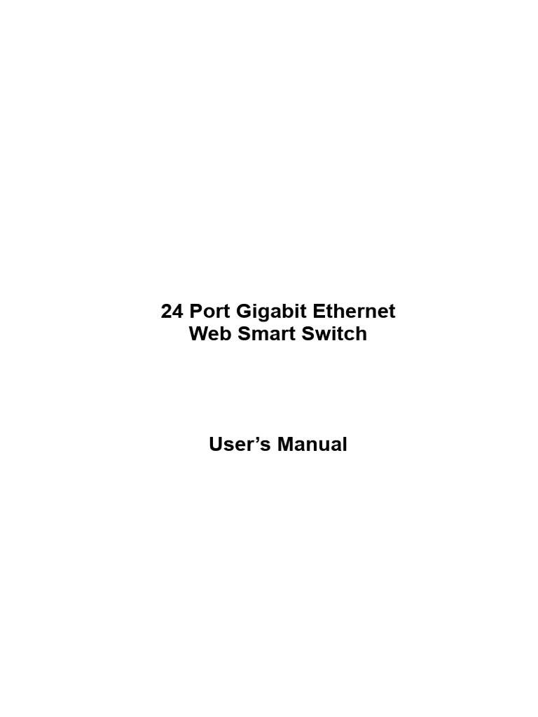 24-Port + 4 Combo SFP Gigabit Switch Web Manual | PDF | Business