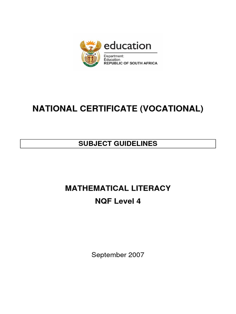 Mathematical Literacy Level 4 Guide | PDF | Expense | Variable (Mathematics)