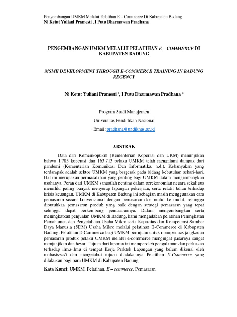 119112802_Ni Kt Yuliani Pramesti_ARTIKELL | PDF