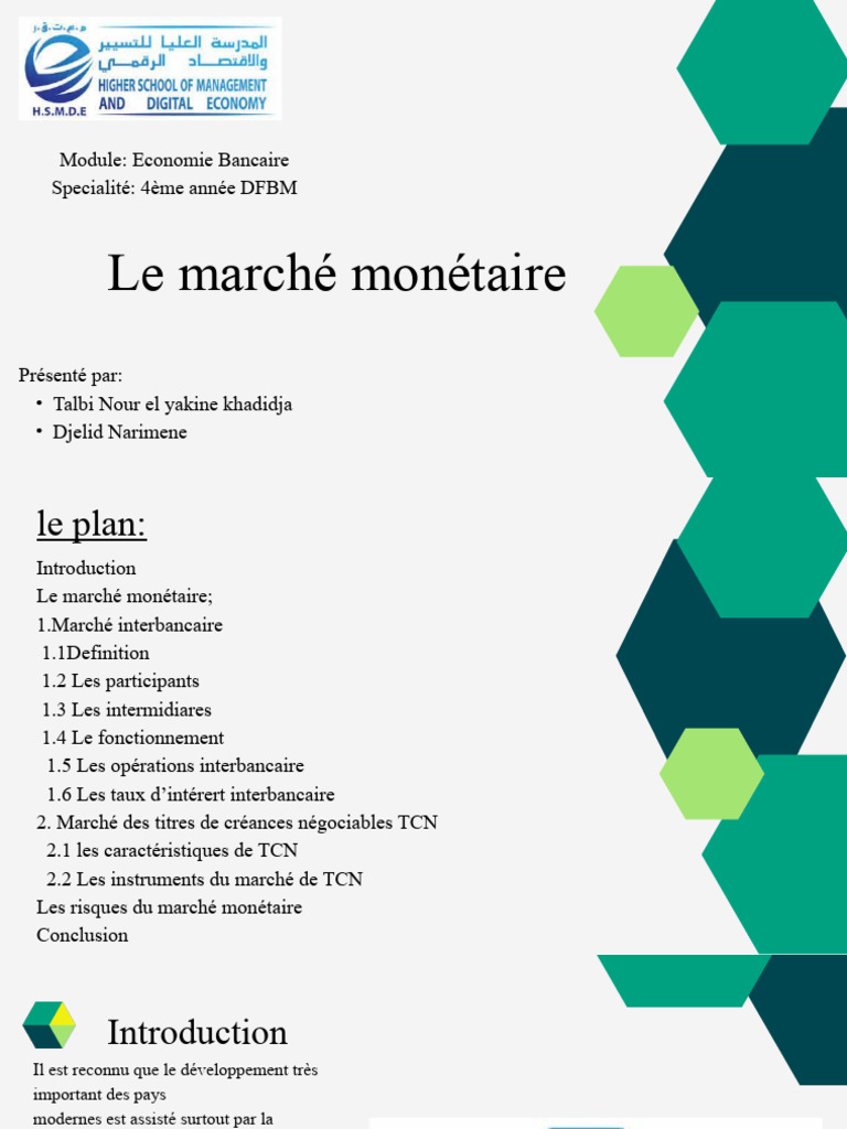 8 - Le Marché Monétaire | PDF | Affaires | Finance et gestion monétaire