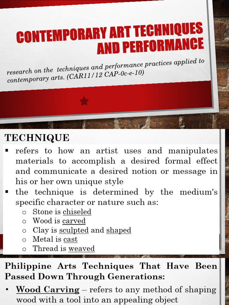 2.1 Contemporary Art Techniques | PDF | Textiles | Weaving