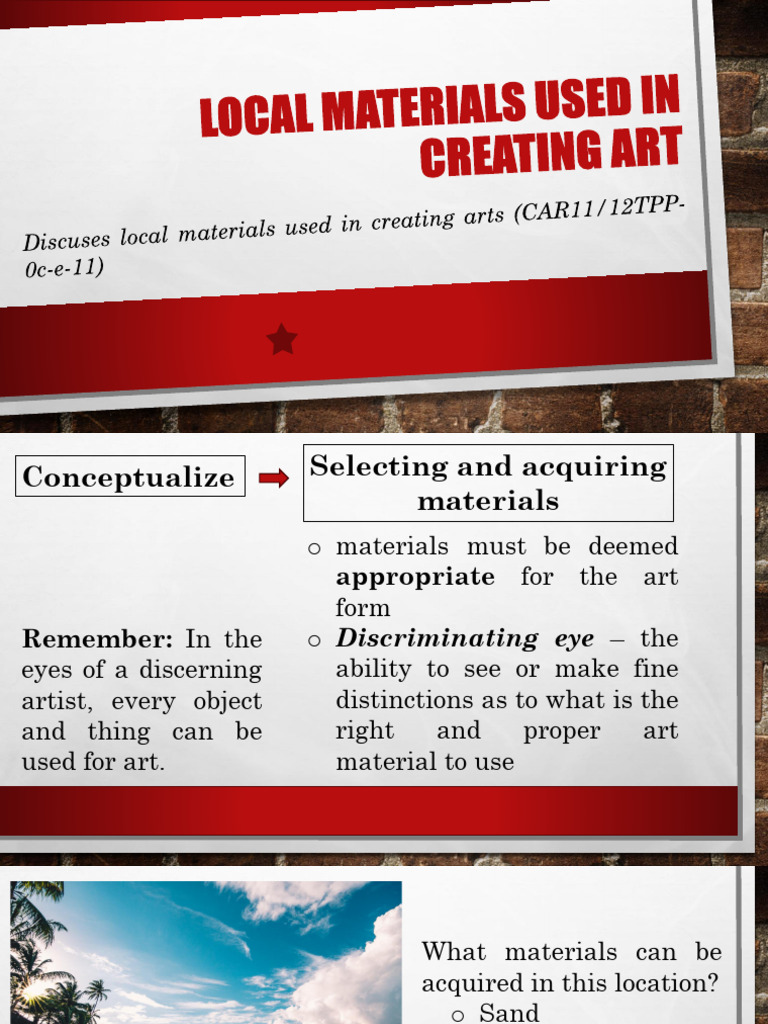 Local Art Materials in the Philippines | PDF | Home & Garden | Science ...