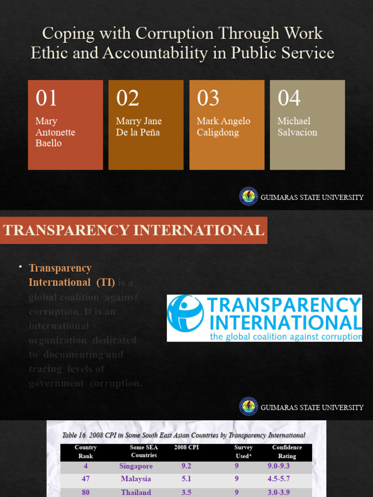 Coping With Corruption Through Work Ethic and Accountability | PDF ...