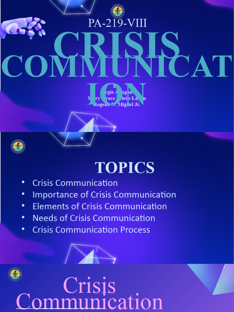 Essential Elements of Crisis Communication | PDF | Communication | Business