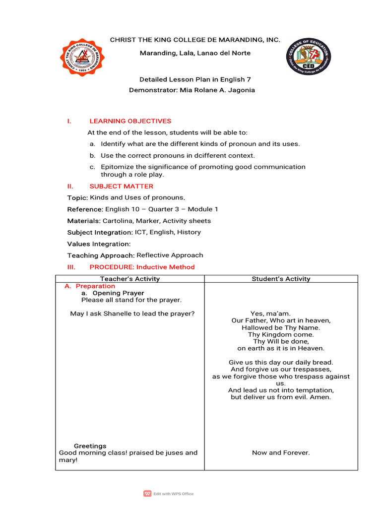 Share Pronouns Kinds and Uses-LP | PDF