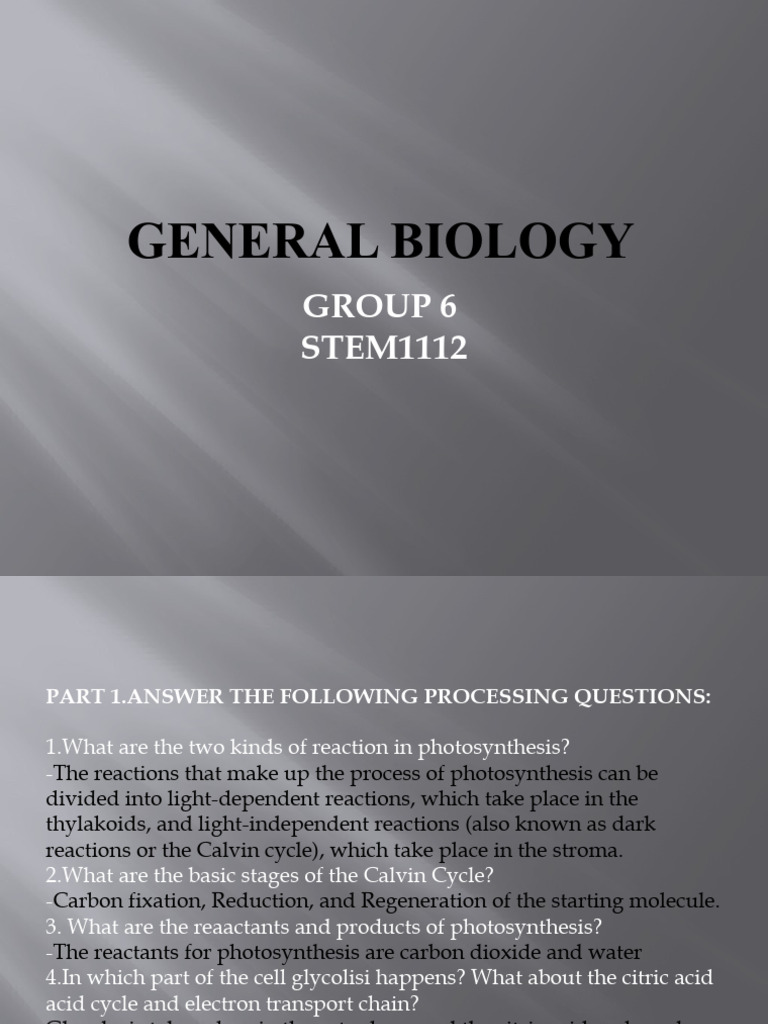General Biology | PDF | Cellular Respiration | Adenosine Triphosphate