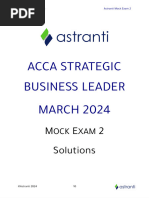 ACCA - Strategic Business Leader (SBL) June 19 Mock Answers | PDF | Net ...