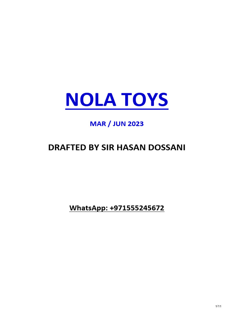 Nola Toys Mar Jun 2023 | PDF