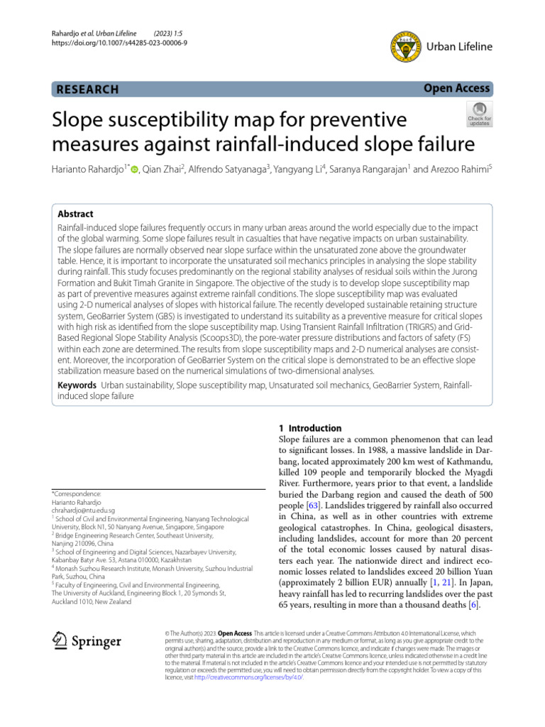 Slope Susceptibility Map For Preventive Measures A | PDF | Landslide ...